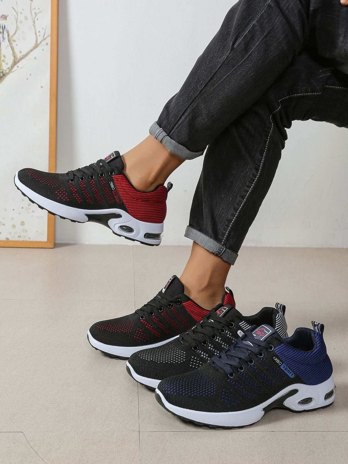 MSE121 Men's Breathable Soft Sole Sneakers Light Casual Sports Shoes ...